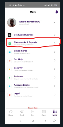 HOW TO GENERATE KUDA BANK STATEMENT OF ACCOUNT FOR VERIFICATION – MSport GH
