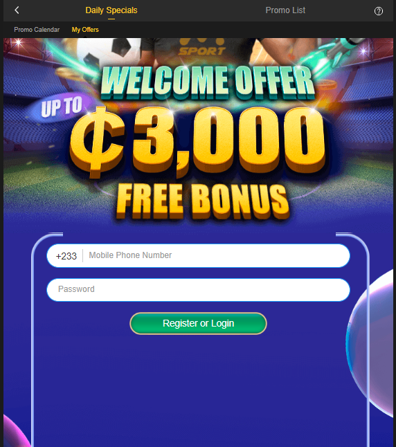 MSport Welcome Offer – MSport GH